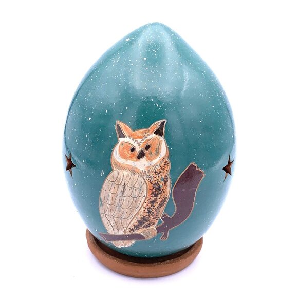 Art | Clay Luminary Great Horned Owl | Poshmark